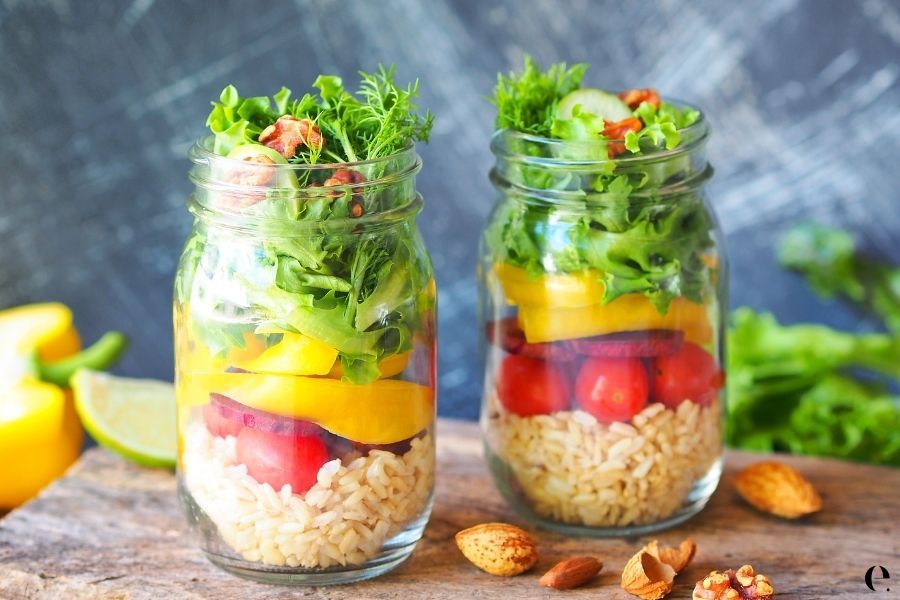 Easy Meal Prep Salad Jars (Tips + Variations) | Elizabeth Rider