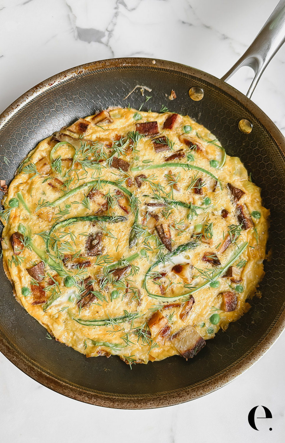 Spring Veggie Frittata with Asparagus & Leeks | Elizabeth Rider