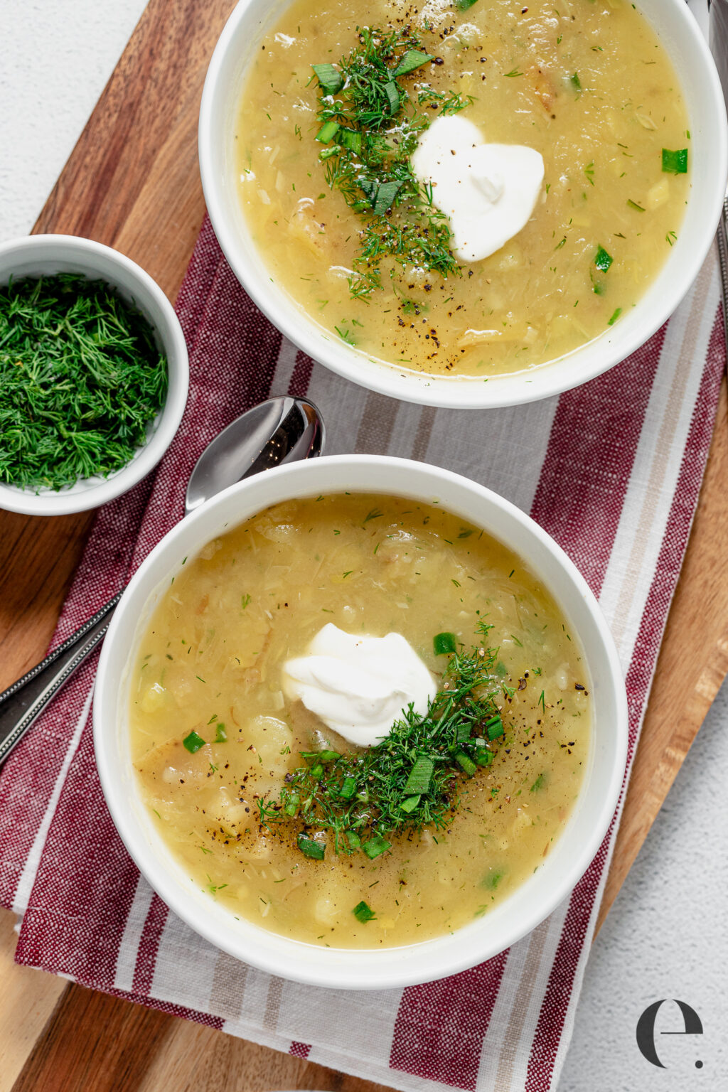 Potato Soup with Leeks & Dill | Elizabeth Rider